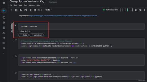 kaggle平台进行python版本降级 kaggle降低python版本 csdn博客