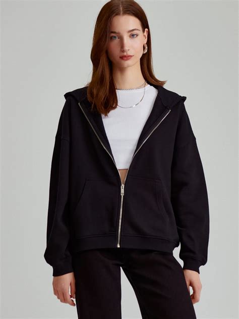 Rozpinana Bluza Oversize Czarna House Ab X