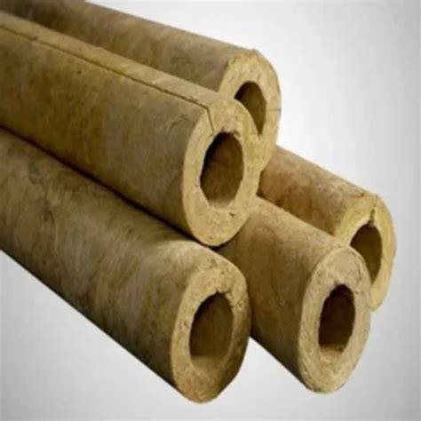 750 Degree C Insulation Rockwool Pipe For Ac Duct Thickness 25 100