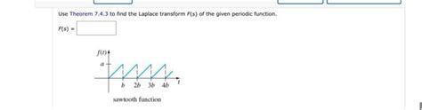 Solved Use Theorem To Find The Laplace Transform F S Chegg