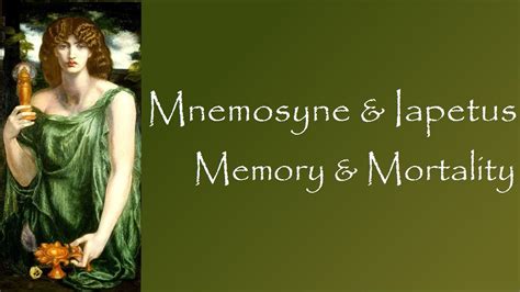 Greek Mythology Story Of Mnemosyne Iapetus YouTube
