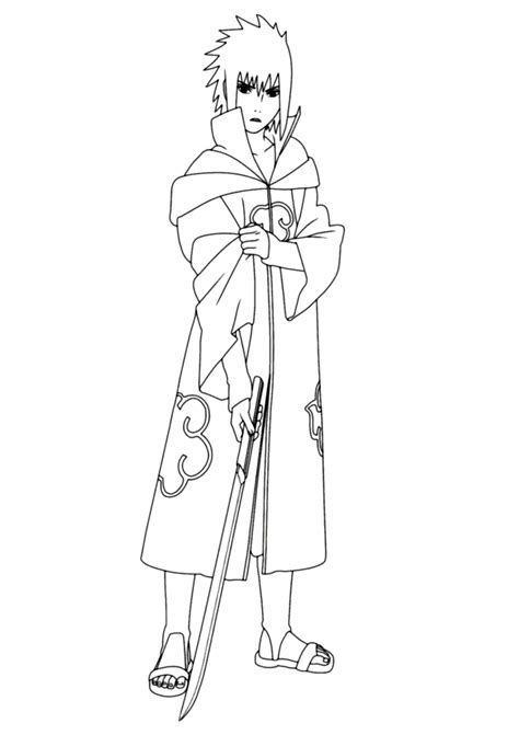 Sasuke Akatsuki Para Colorir Imprimir Desenhos