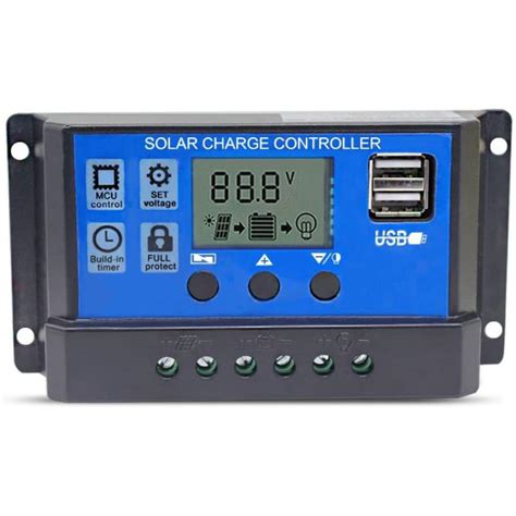 Contrôleur de charge solaire PWM 12 24 30A