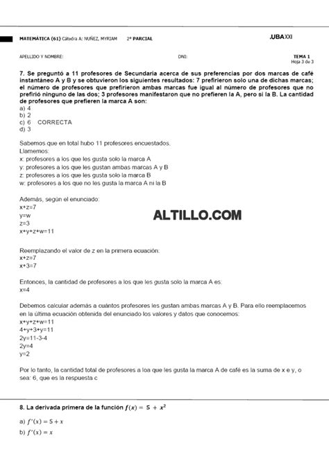 2º Parcial B Matemática 2022 UBA XXI