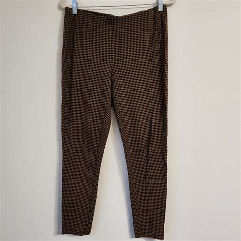 J Jill Pants Jumpsuits J Jill Ponte Knit Legging Plaid Pants