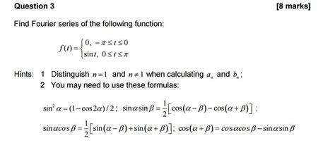 solved find fourier series of the following function