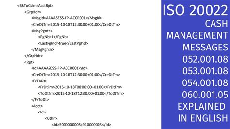 Iso Cash Management Messages Camt Camt Camt Camt