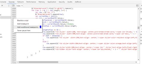 JavaScript How To Set A Conditional Break Point In Chrome Debugger