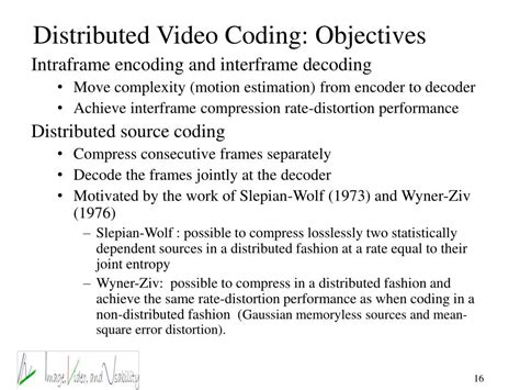 ppt adaptive rate distortion based wyner ziv video coding powerpoint presentation id 5032201