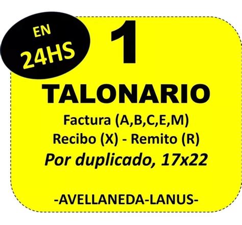 Talonario Factura C Monotributo Nueva Resolucion Afip En Venta En