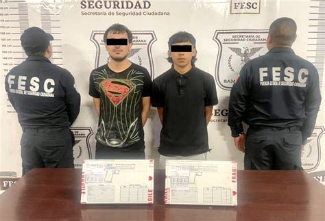 DETIENE FUERZA ESTATAL A DOS PERSONAS CON ARMAS DE FUEGO EN TECATE