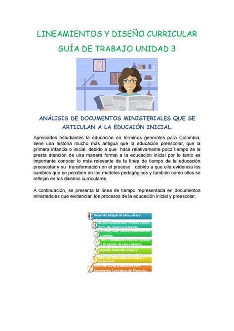 GUIA 3 Lineamientos Y Diseño Curricular LINEAMIENTOS Y DISEÑO