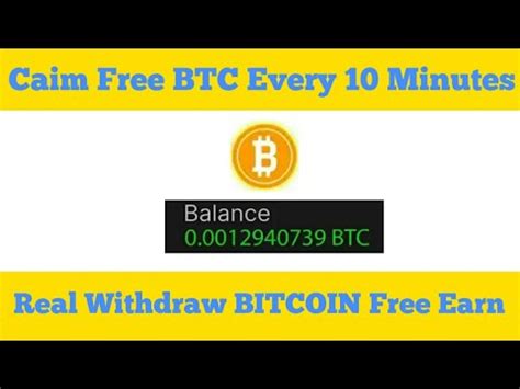 Claim Free Bitcoin Every Minutes Free Earn Btc Free Withdraw Youtube