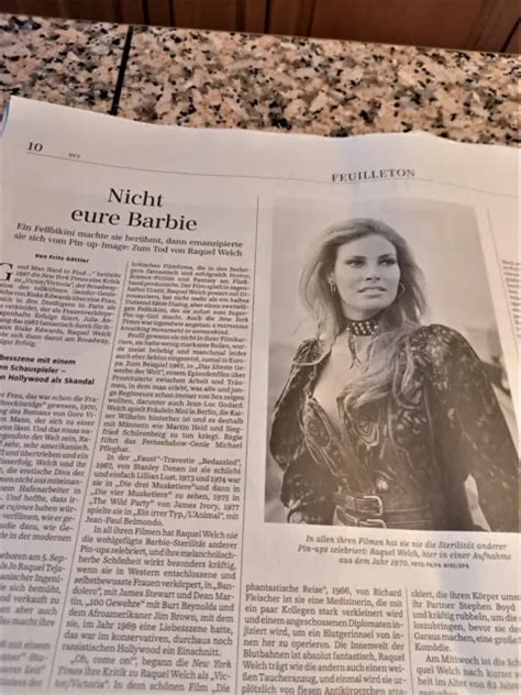 SCHAUSPIELERIN RAQUEL WELCH MIT 83 J GESTORBEN Presse V 23 EUR 2