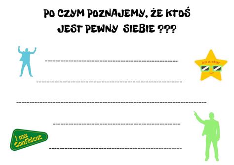 PEWNOŚĆ SIEBIE karty pracy Inspiracje Na Rewalidacje