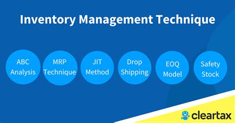 inventory management techniques and ratios
