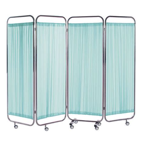 Biombo médico plegable E12 Fangge Medical con ruedas 4 paneles