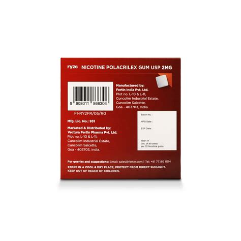 Buy RYZE NICOTINE GUM 2MG SOFT CHEW EASY ON THROAT I FRUIT BLAST 9