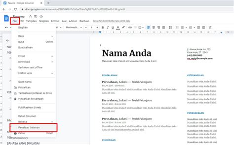 Cara Mengatur Jarak Margin Kertas Di Google Docs