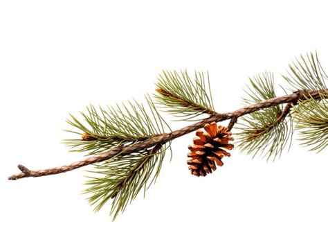 Premium Photo A Pine Cone On A Branch