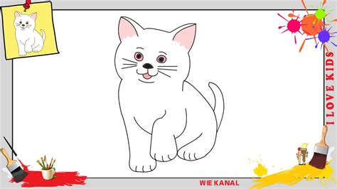 Katze zeichnen 3 schritt für schritt für anfänger kinder Zeichnen