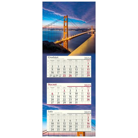 kalendarz trójdzielny POSTER 12 SAN FRANCISKO CRUX Sklep EMPIK