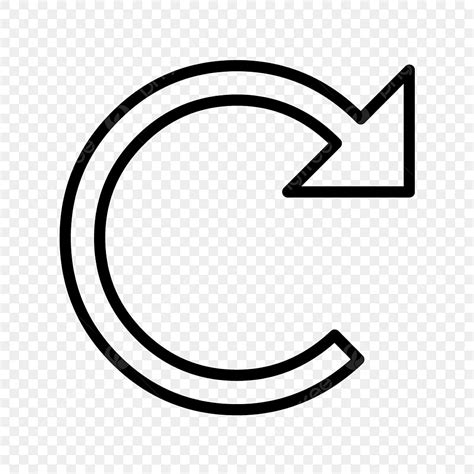 Actualizar Flecha Vector Icono Fondo Blanco Png Flecha Rehacer