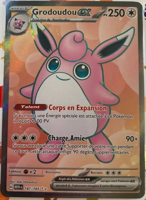 CARTE POKÉMON GRODOUDOU Ex Full Art 187 165 EV3 5 151 FR EUR 30