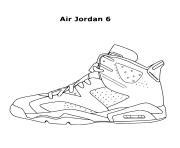 Coloriage Basket Nike Air Jordan Dessin Basket Imprimer