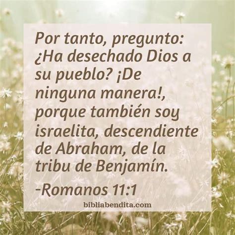Explicación Romanos 11 1 Por tanto pregunto Ha desechado Dios a su