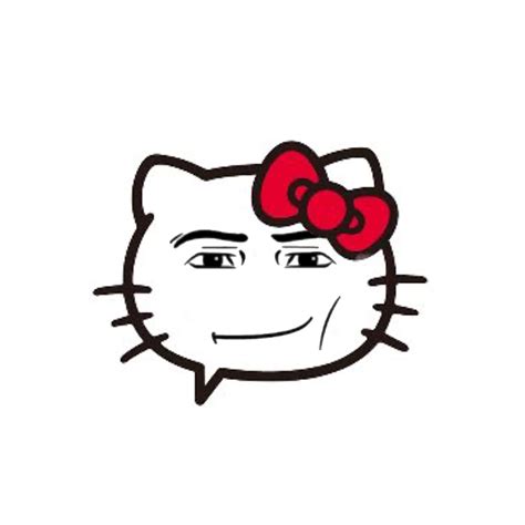 Hello Kitty With The Male Roblox Face Hello Kitty Art Hello Kitty Drawing Kitty Drawing
