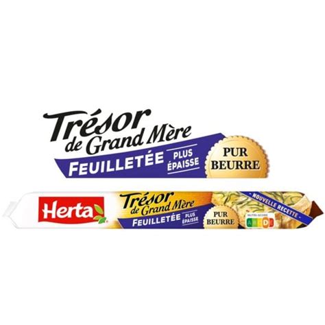 Herta Pâte à tarte feuilletée pur beurre Trésor de grand mère HERTA