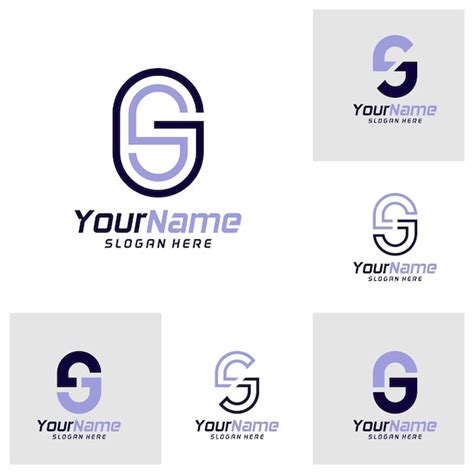 Premium Vector Set Of Letter SG Logo Design Template Initial GS Logo