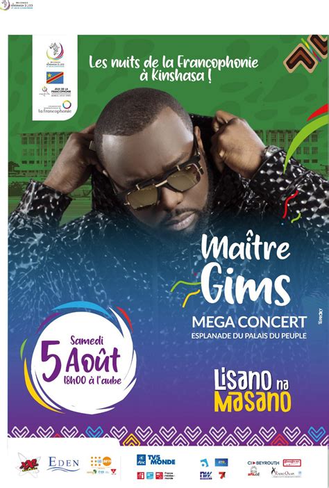 RDC IXès Jeux de la Francophonie Gims annoncé à l esplanade du