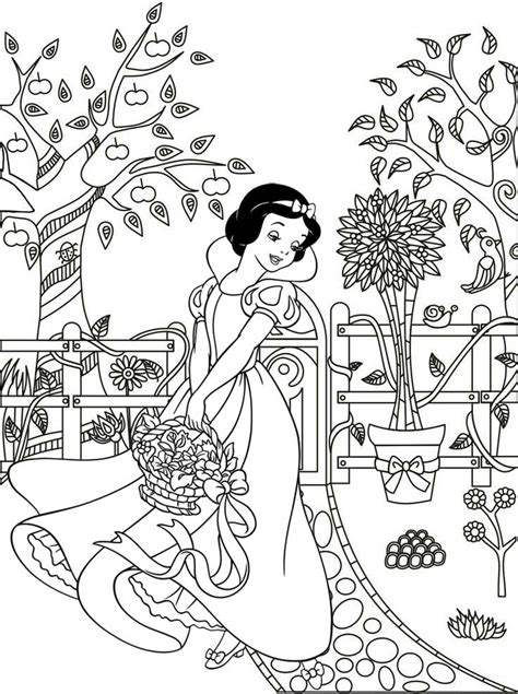 Snow White Coloring Page Of Princess Disney Mitraland