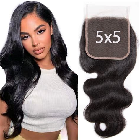 Amazon DMS 5X5 Lace Closure Human Hair Body Wave Closure 5X5 HD