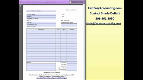 Como Llenar Un Invoice
