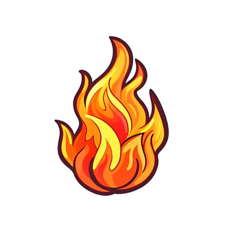 Fire Flame Sticker Clipart 24284375 PNG