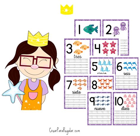 Aprendemos a escribir los números del 1 al 10 Crear Para Regalar