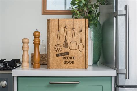 Livre de recettes personnalisé Reliure en bois vierge Etsy France
