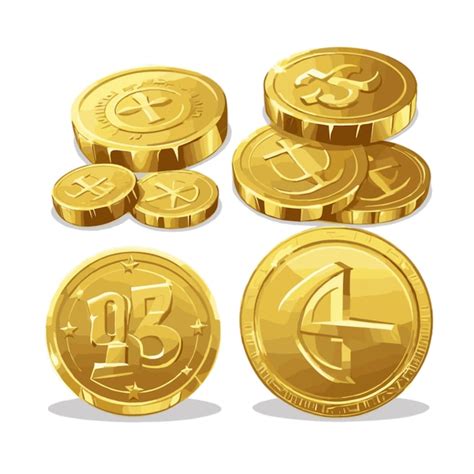 Vetor De Moedas De Ouro Piratas Vetor Premium