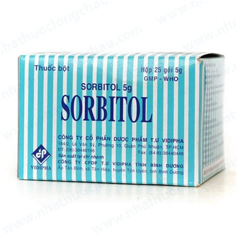 Thuốc bột Sorbitol 5G Vidipha trị triệu chứng khó tiêu