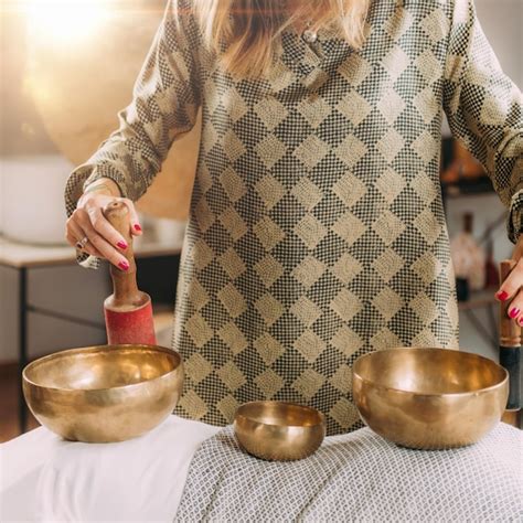 Premium Photo Tibetan Singing Bowl In Sound Therapy