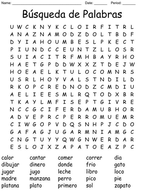 Búsqueda de Palabras Word Search WordMint