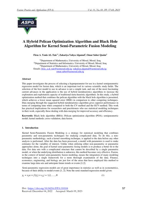 pdf a hybrid pelican optimization algorithm and black hole algorithm for kernel semi