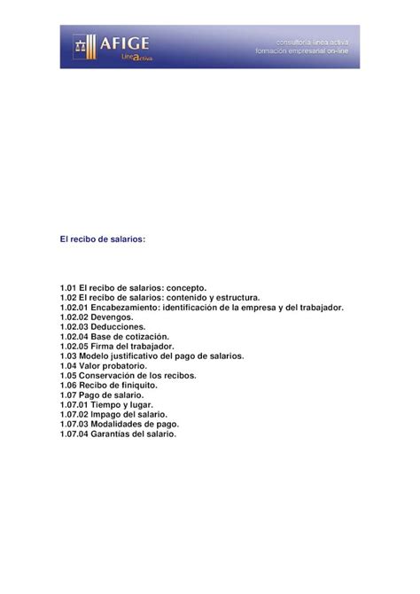PDF Introducción 1 01 EL RECIBO DE SALARIOS aulavirtual afige es