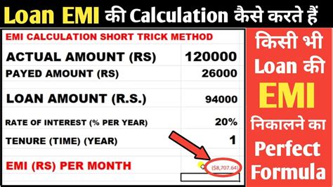 How To Calculate Loan Emi Loan Emi Calculation Emi