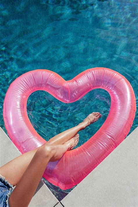 Pink Heart Pool Float Pink Pool Floats Summer Aesthetic Pool Floaties