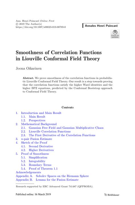 pdf smoothness of correlation functions in liouville conformal field theory