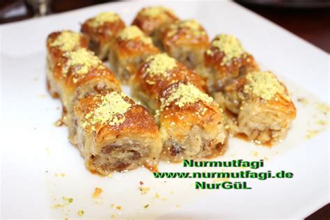 Cevizli BÜZME BAKLAVA BURMA BAKLAVA nasil yapilir tarifi Nur Mutfağı
